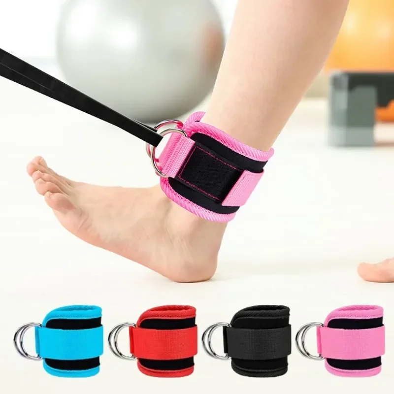 Fitness-Ankle-Straps-Adjustable-D-Ring-Support-Cuffs-Gym-Leg-Strength ...