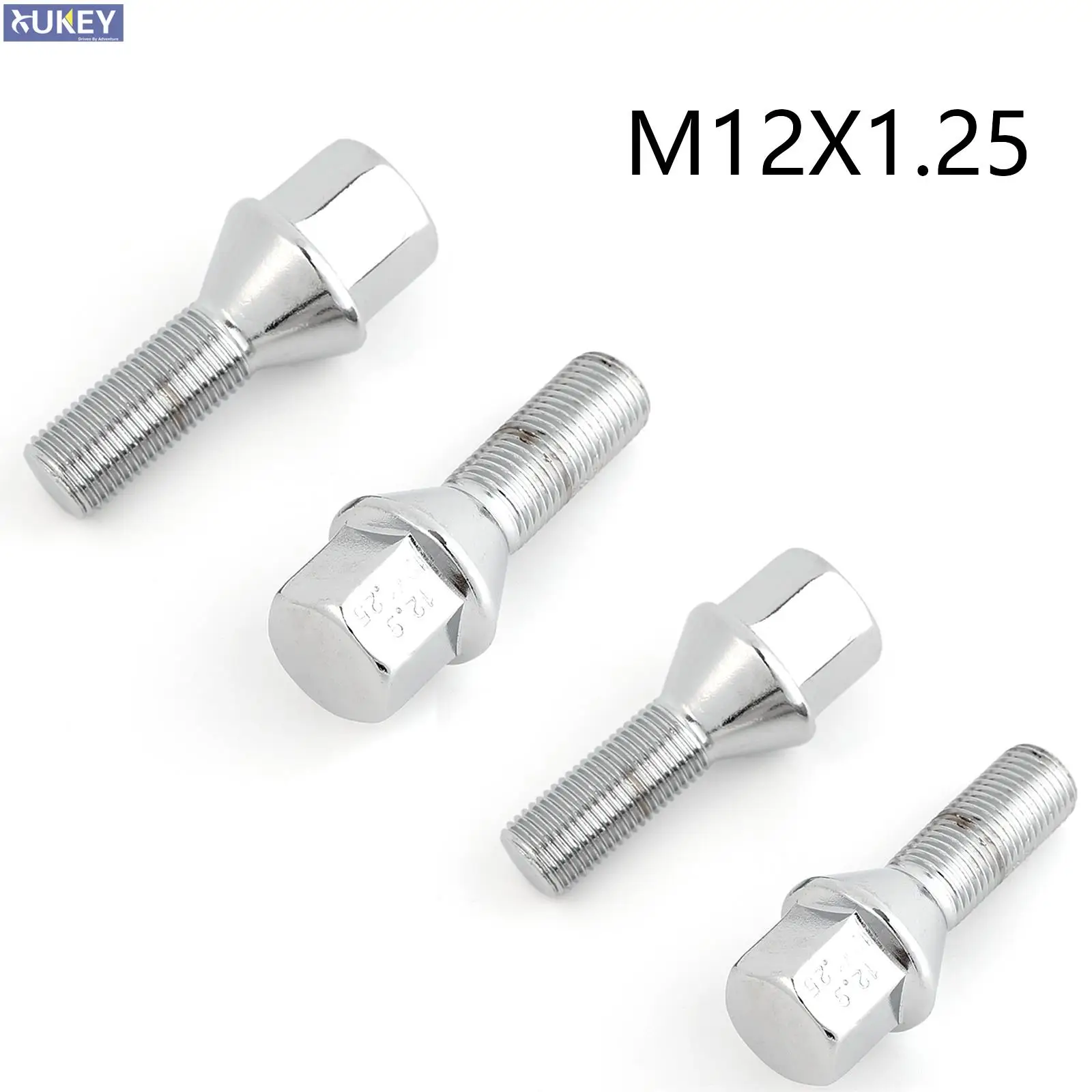 4pcs-Auto-m12-1-25-Rad-bolzen-Stollen-Schrauben-Silber-28mm-LKW-Teile ...