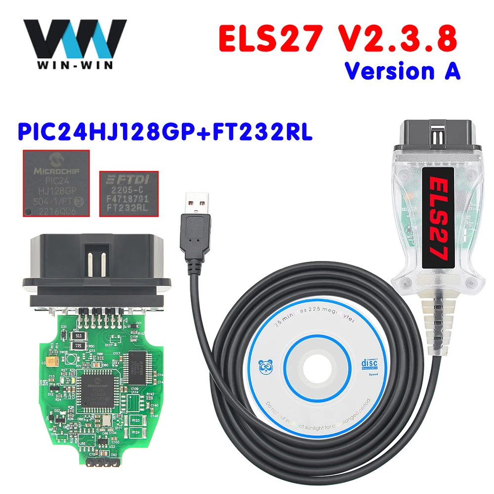 ELS27 V2.3.8 FORScan For Ford PIC24HJ128GP FTDI OBD 2 OBD2 Diagnostic ...