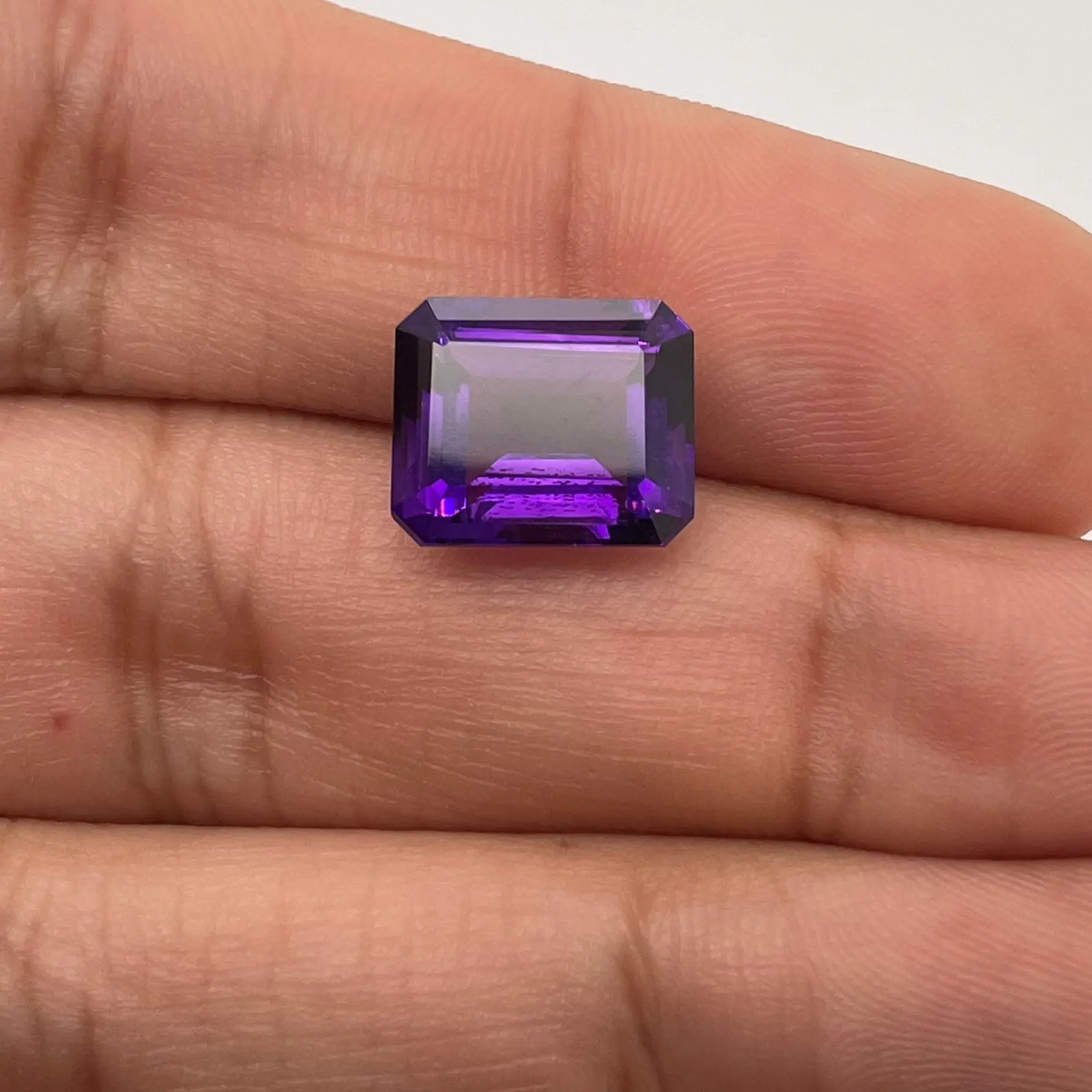 Stone Emerald Cut Amethyst
