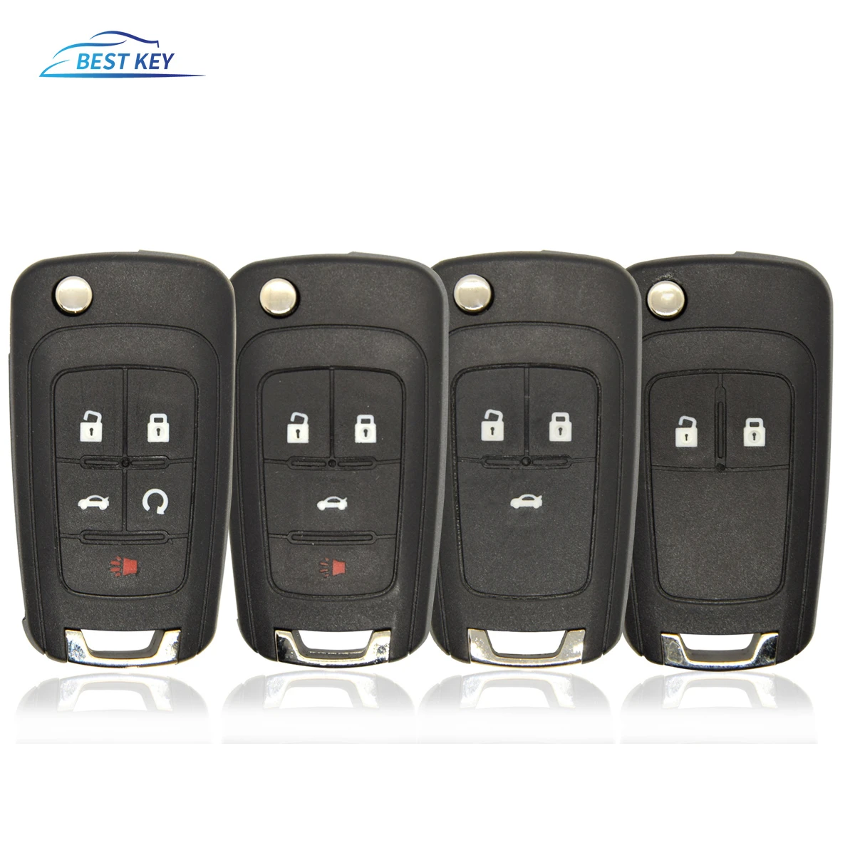 BEST KEY 2/3/4/5 Buttons Remote Car Key Shell Case Fob For Chevrolet ...