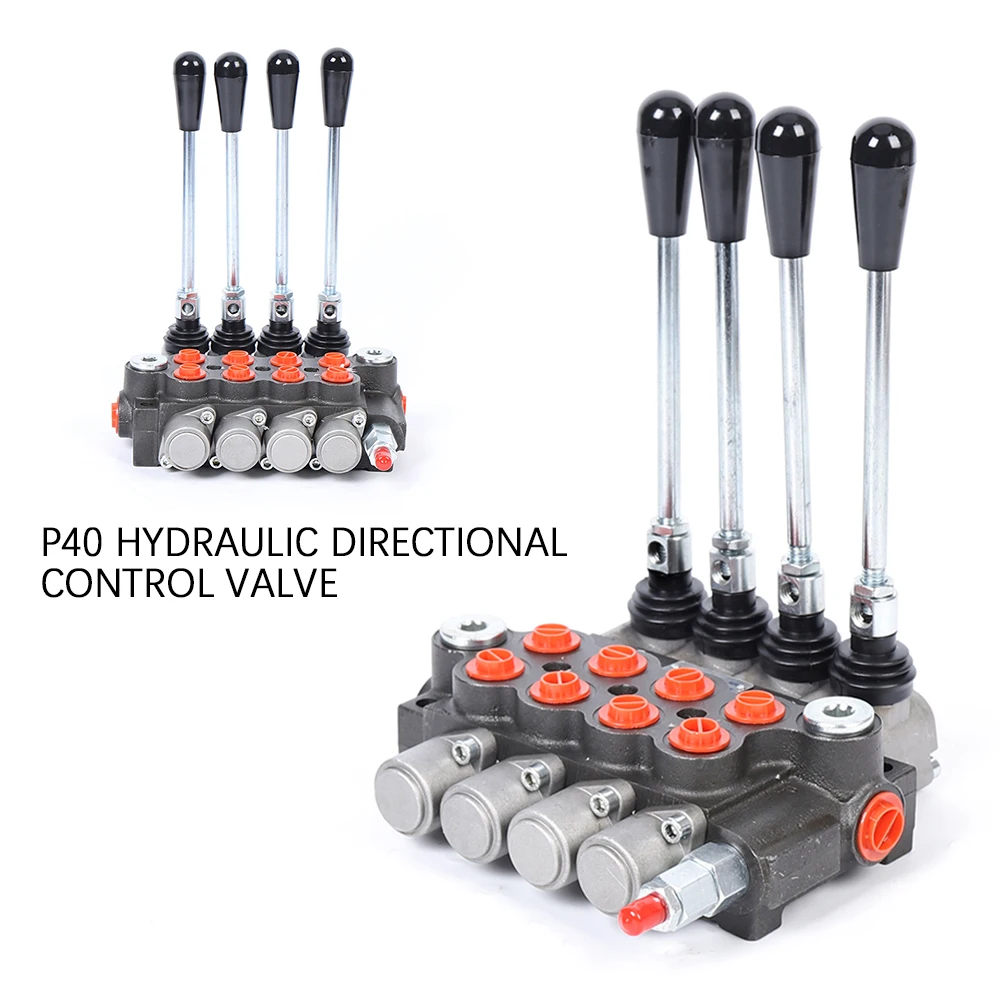 Hydraulic-Floating-Position-Hand-Control-Valve-40-L-min-And-4pcs-Cross ...