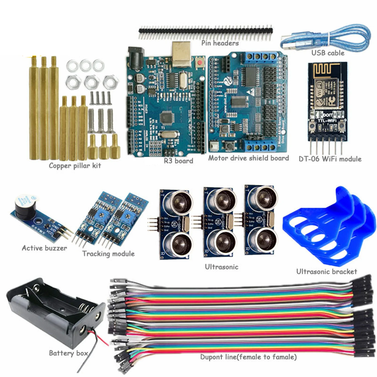 Official Wifi Control 2-way Tracking 3-way Ultrasonic Obstacle ...
