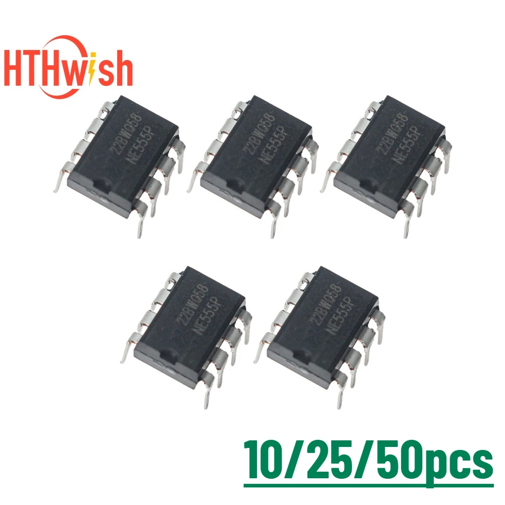 10/25/50pcs NE555P Integrated Circuits NE555 555 DIP-8 Timers IC Chip ...
