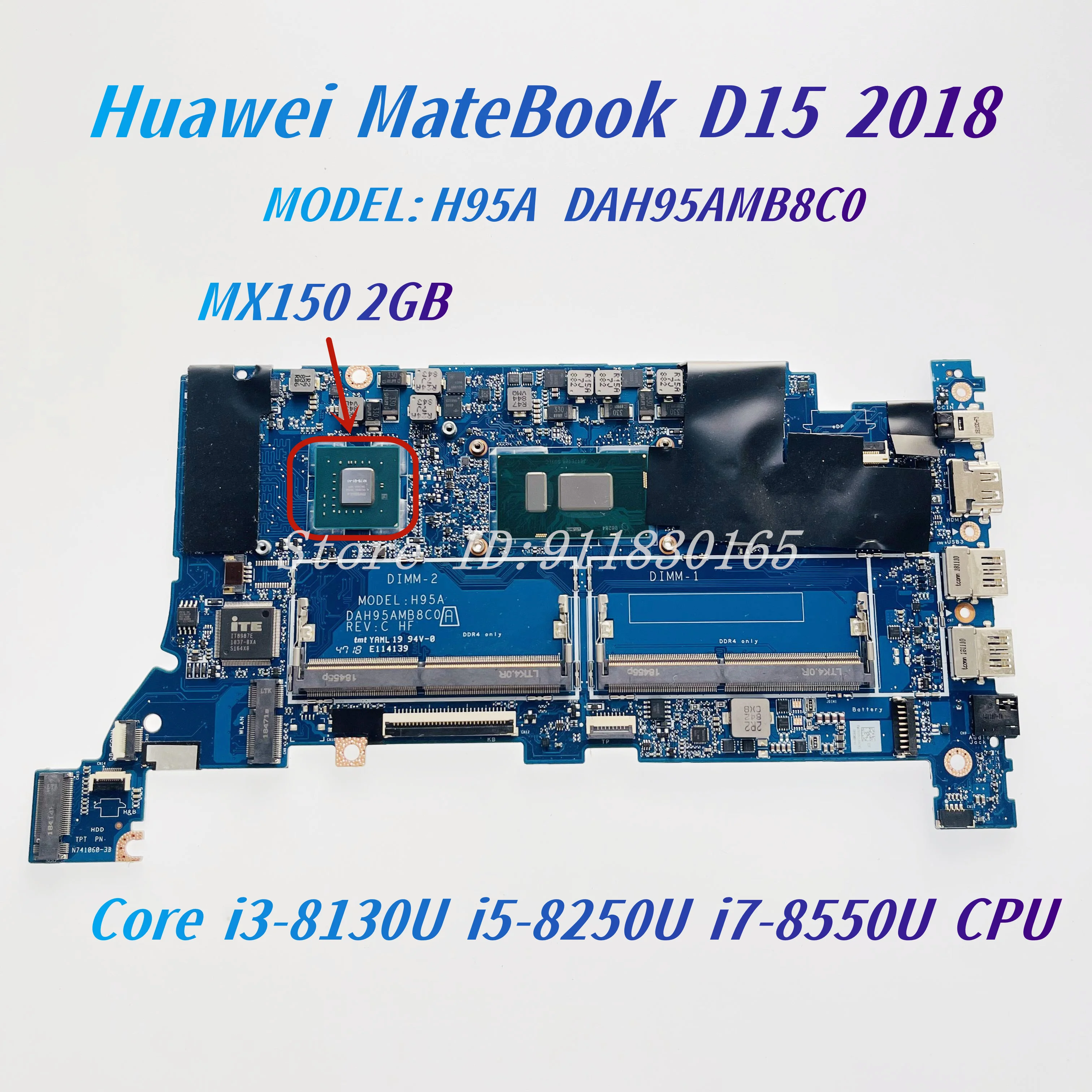 Placa-base-para-Huawei-MateBook-D15-2018-PL-WL-W19-MRC-W60-H95A ...