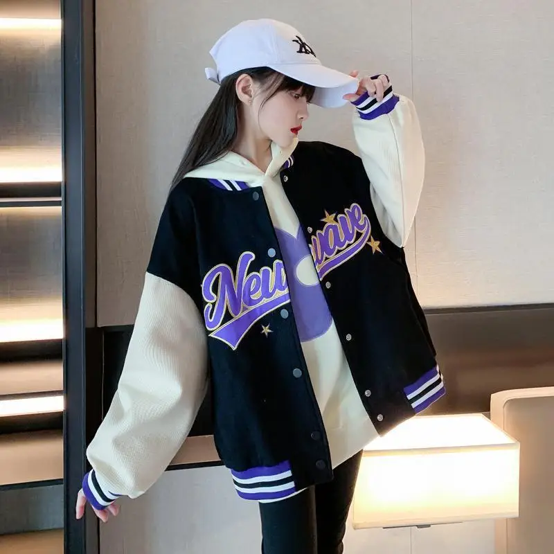 Spring-Autumn-Teen-Girls-Jacket-Children-New-Fashion-Baseball-Uniform ...