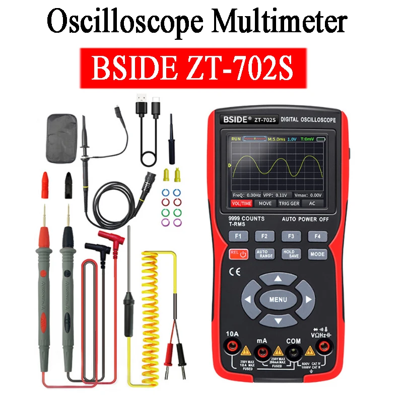 BSIDE ZT-702S 2In1 Digital Oscilloscope Multimeter Real-time Sampling ...