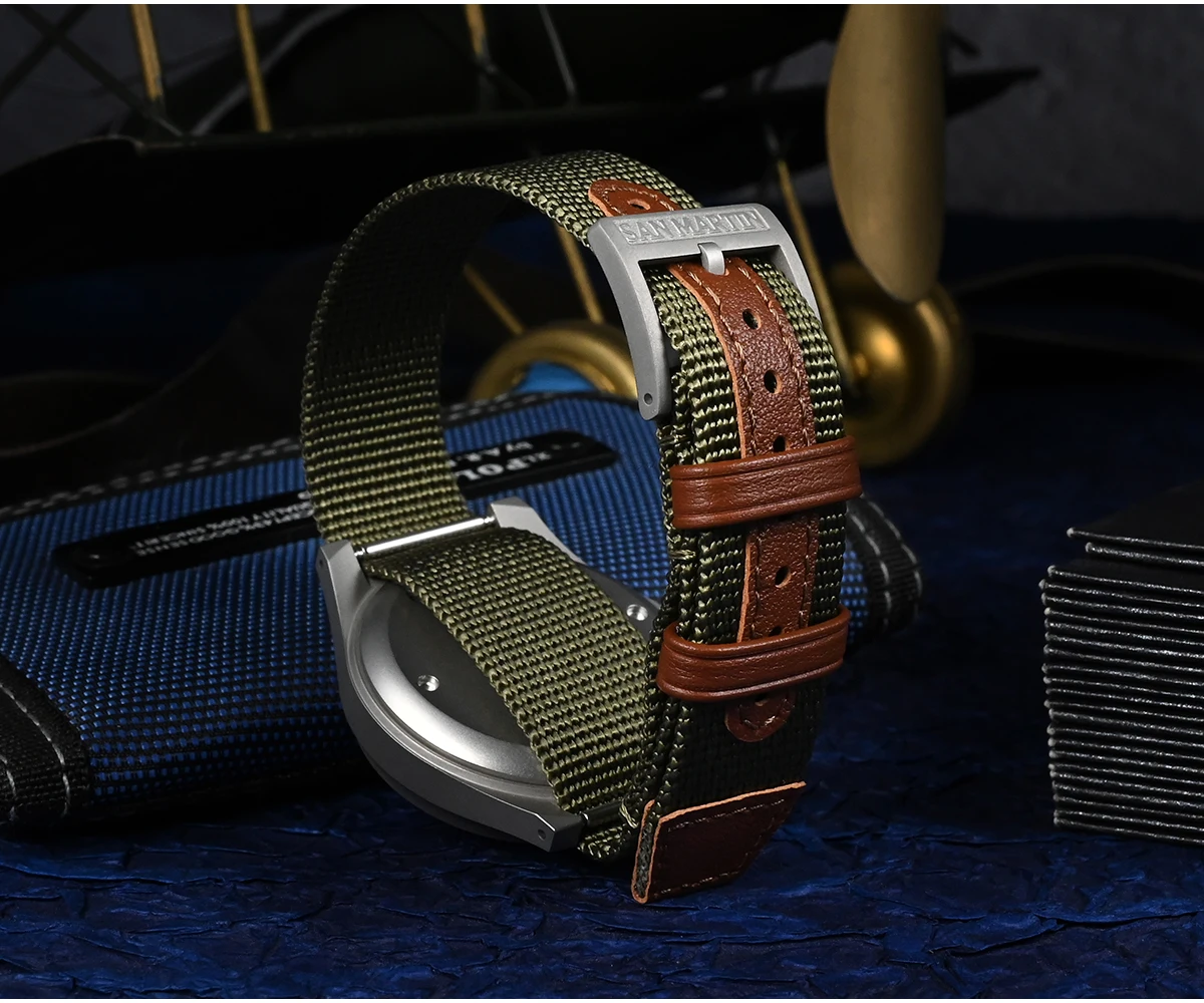 San Martin NH35 Retro Military Pilot Watch 38mm - SN0137G