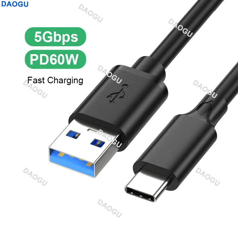 High-Speed USB Type-C Charging & Data Cable - PD60W, USB3.0, 10Gbps, Multiple Lengths Available ...