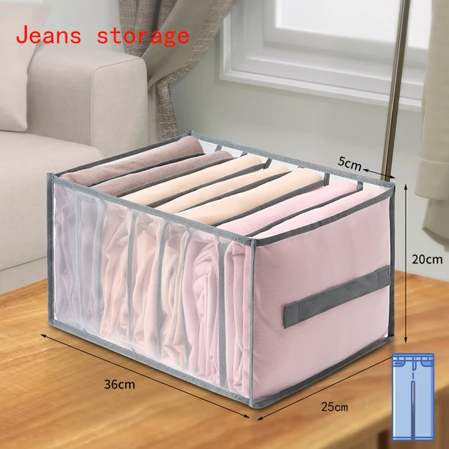 Jeans Organizer For Drawer Jeans Compartment Storage Box Closet ...