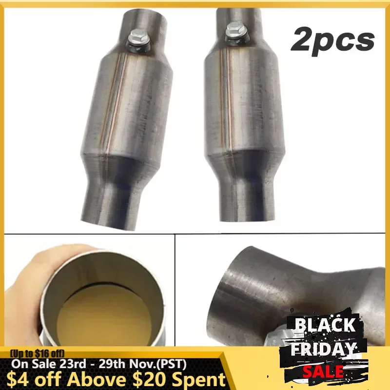 2X-2-5-Universal-Catalytic-Converter-400holes-High-Flow-W-Guard-Shield ...