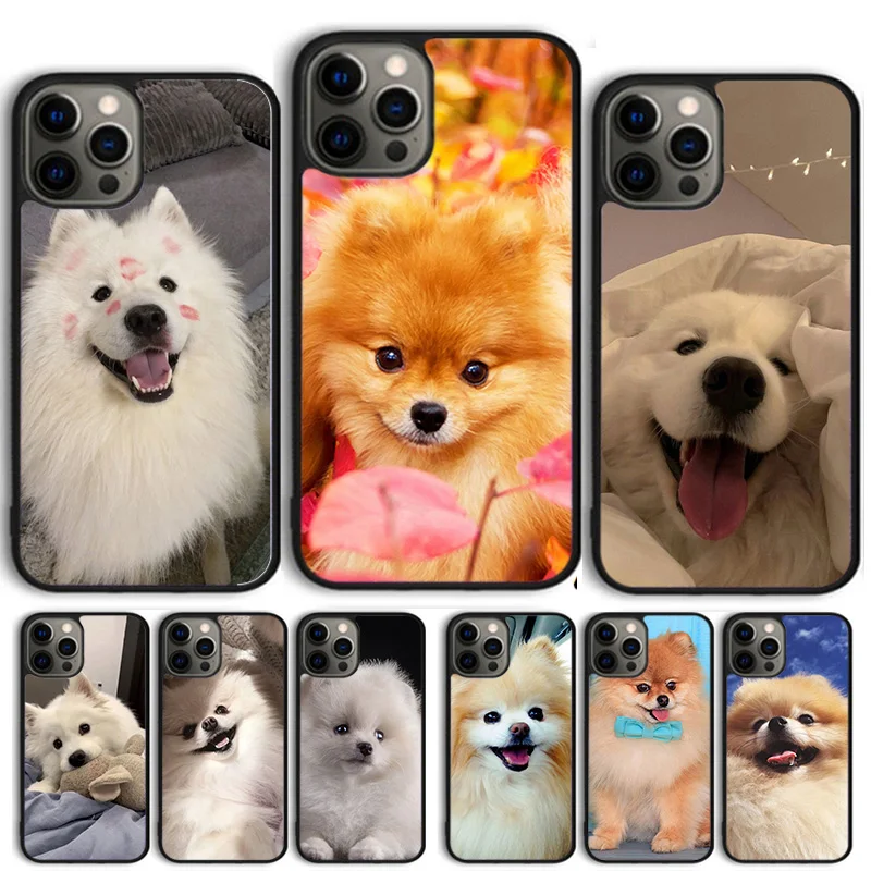 Funda-de-tel-fono-colorida-con-perros-pomeranos-carcasa-para-iPhone-15 ...
