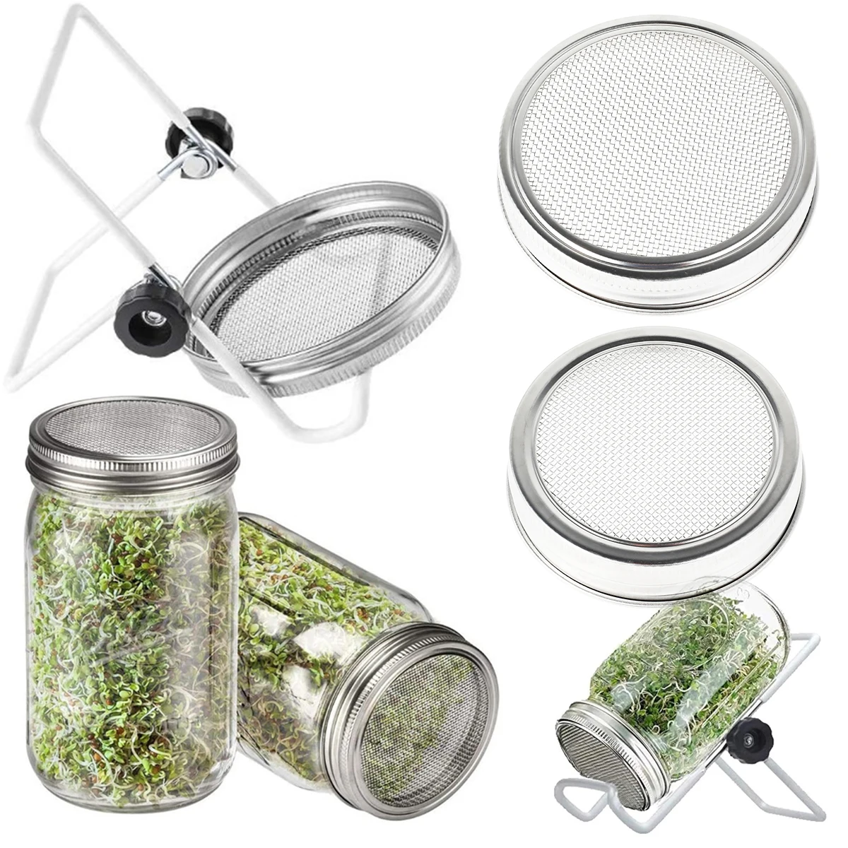 Seed-Sprouter-Germination-Cover-Sprouting-Mason-Jars-With-Stainless ...