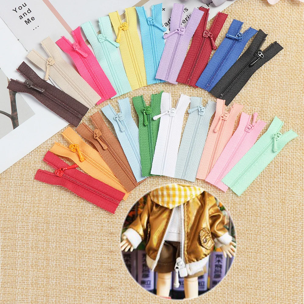 10Pcs-Set-Doll-Clothing-Zippers-Nylon-Mini-Zipper-DIY-Clothes-Accessory ...