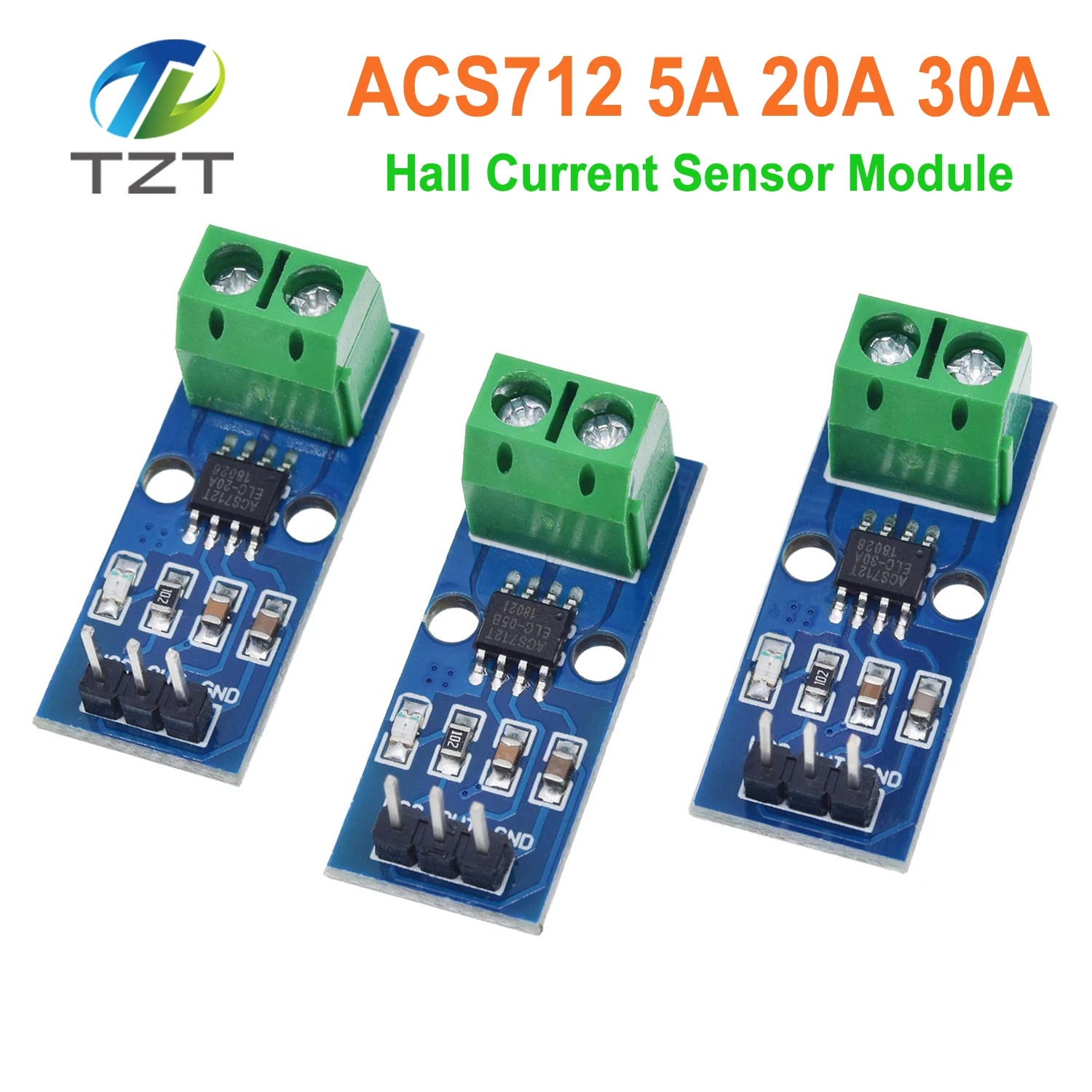 5A 20A 30A Hall Current Sensor Module ACS712 module for Arduino ...