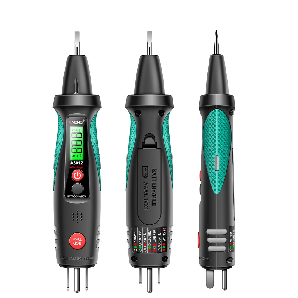 A3012-2-in-1-Socket-Tester-Pen-Non-contact-AC-Voltage-Detector-Meter ...