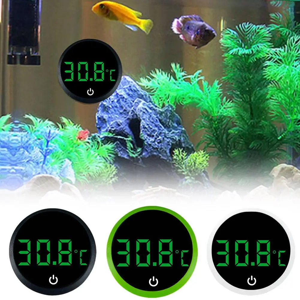Cordless Digital Aquarium Thermometer LED Display Electronic Fish Tank ...