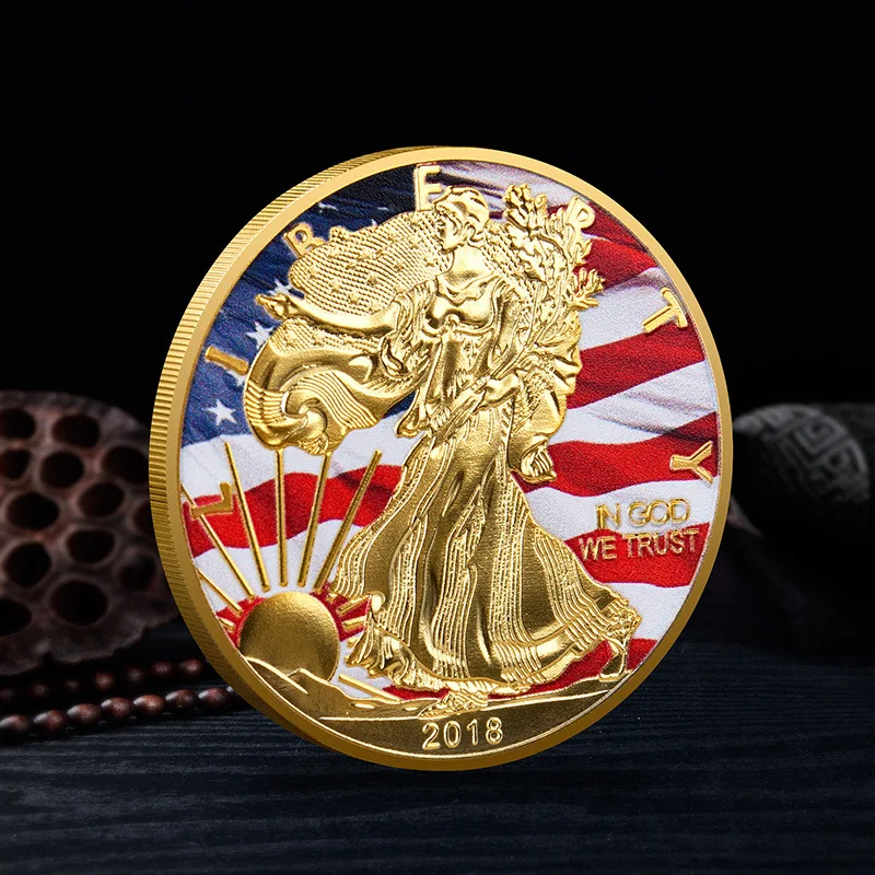 Souvenir-Coin-US-Statue-of-Liberty-Challenge-Coins-Painted-America ...