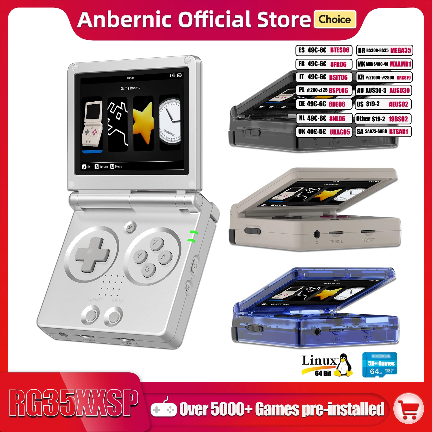 ANBERNIC-RG35XXSP-Flip-Portable-Retro-Handheld-Game-Console-3-5-Inch ...
