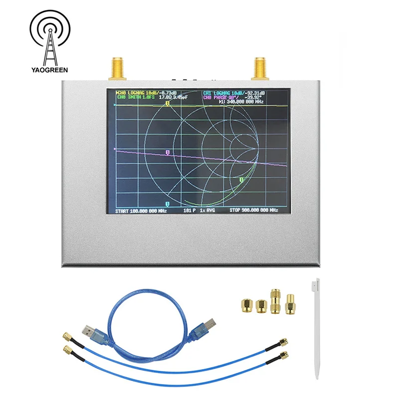 Yaogreenham Nanovna V2 Plus4 4 Inch 4ghz Vector Network Analyzer 50khz-4ghz Shortwave Hf Vhf Uhf ...