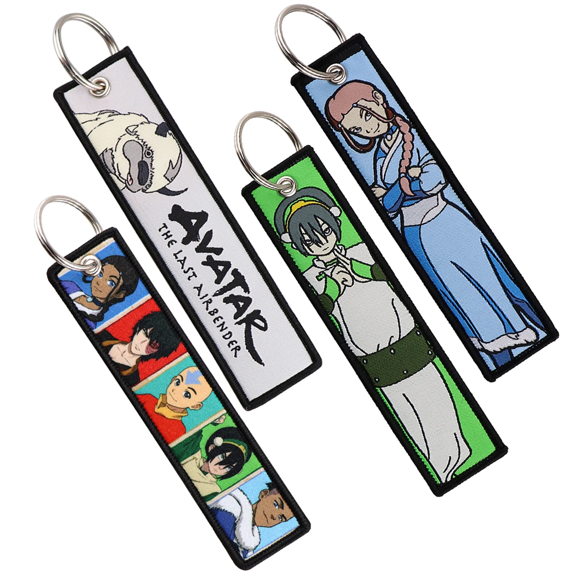 Cartoon-Avatar-Keychain-for-Motorcycles-Cars-Embroidery-Key-Fobs-Key ...