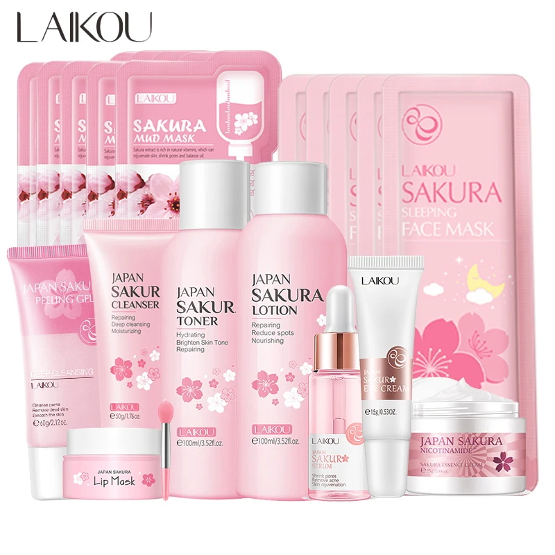 Sakura-detergente-per-il-viso-siero-per-il-viso-coreano-Gel-Peeling-esfoliante-idratante-Toner ...