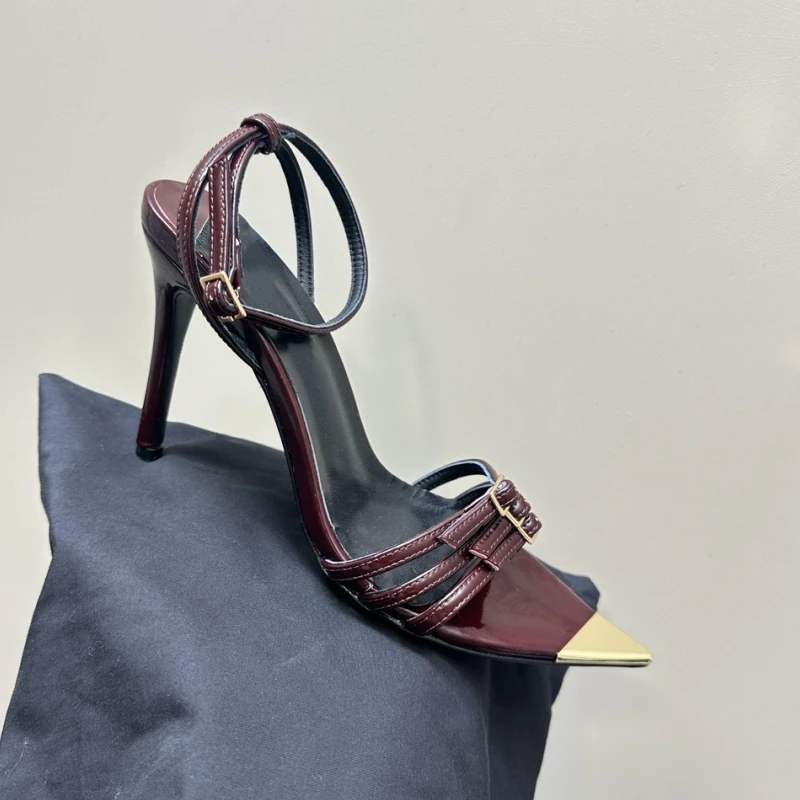 Metal-Pointed-Toe-Patent-Leather-Buckle-Stiletto-Brand-Designer-Sexy ...