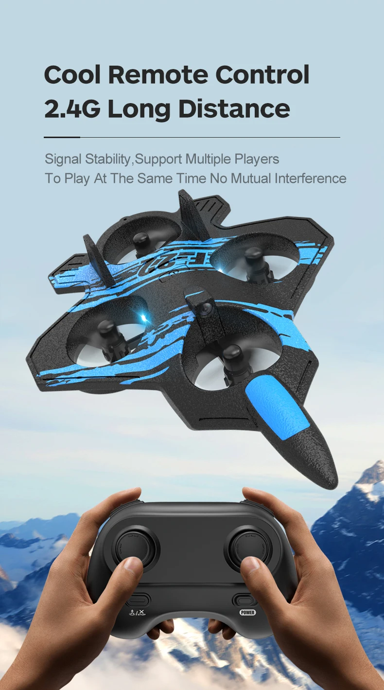 OU Caméra 4K-Avion RC en Mousse F22 avec Caméra 4K 360 °, Cascadeur ...