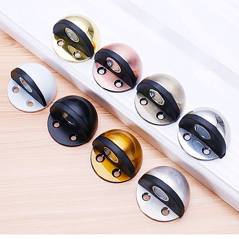 Stainless Steel Rubber Magnetic Door Stopper Non Punching Sticker ...