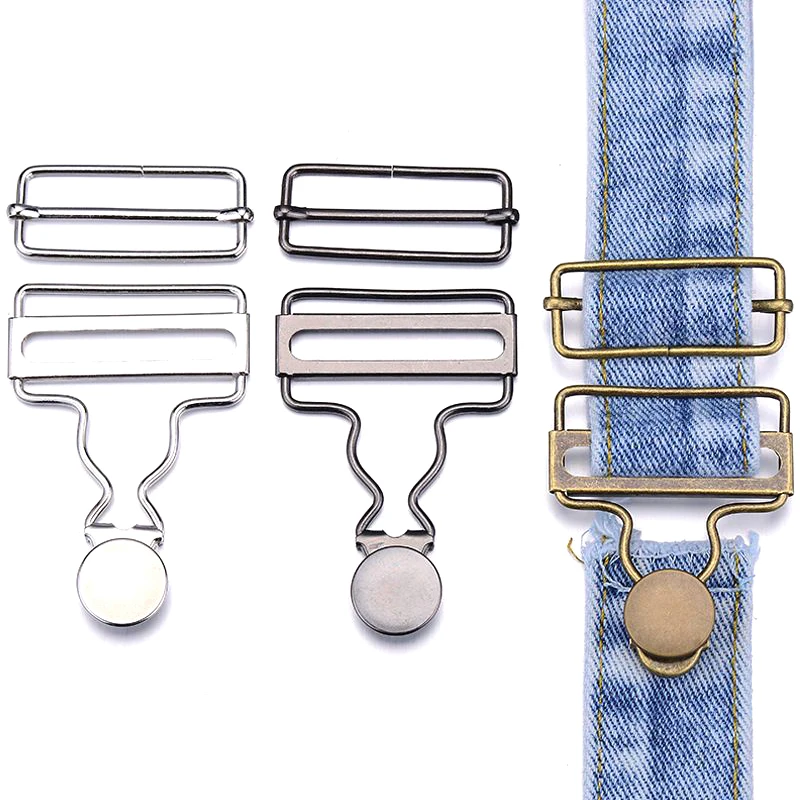Dungaree Fasteners Clip Brace Buckles With Jeans Buttons Set For Denims ...