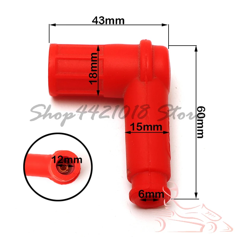 Red-motorcycle-Spark-Cap-Motorcycle-universal-high-pressure-cap-spark ...