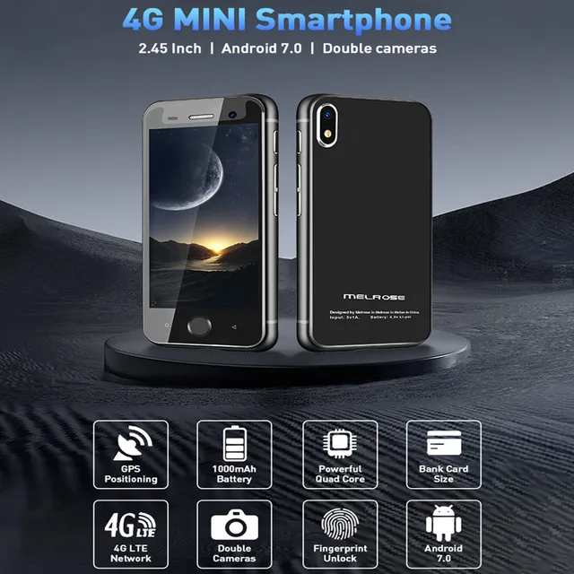 Melrose S9 4G Android 7.0 Mini Smartphones Quad Core 1G RAM 8GB ROM 2. ...