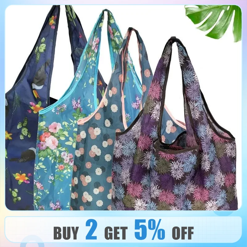 12PCS-Shopping-Bag-Reusable-Foldable-Portable-Handbag-Supermarket-Beach ...