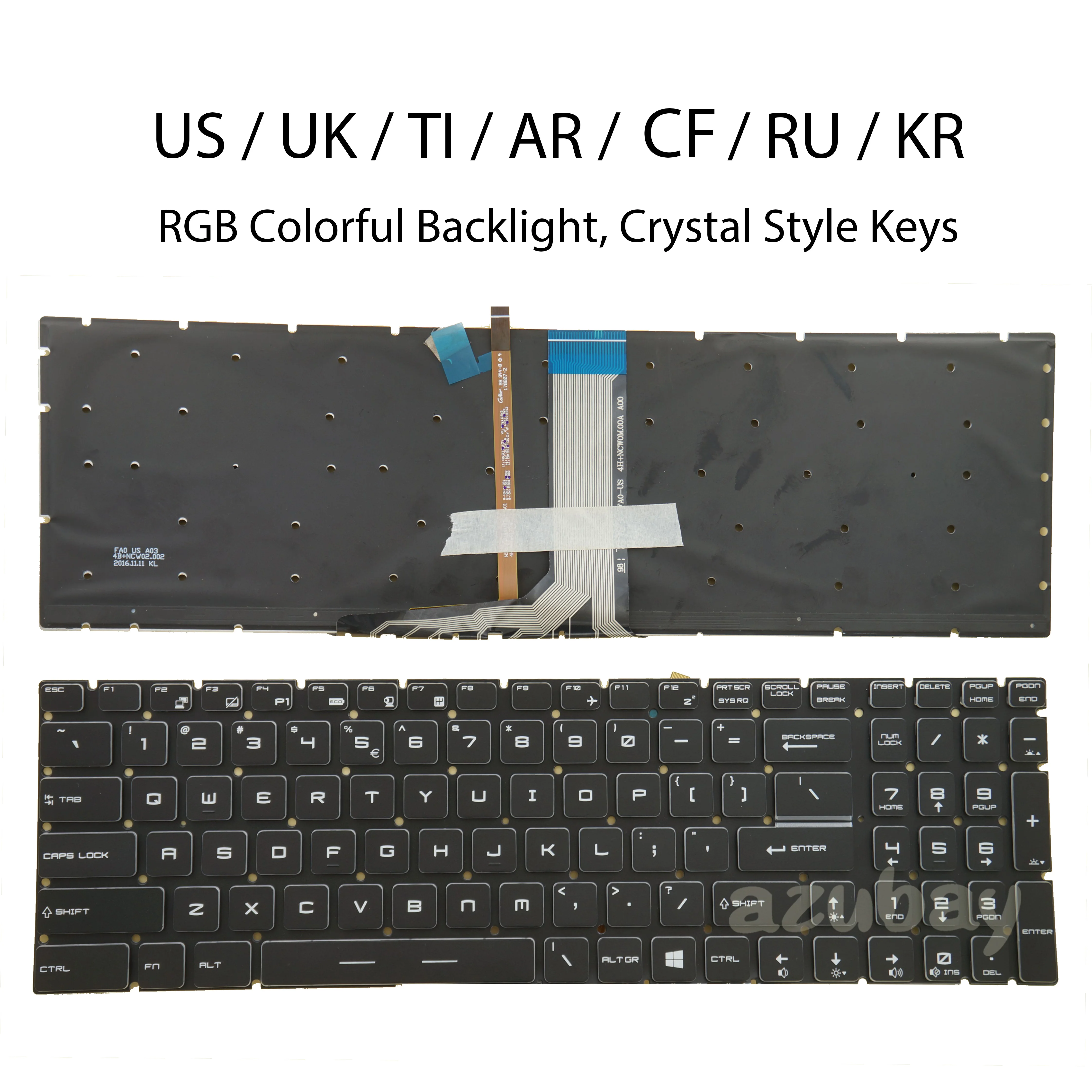 Laptop-Gaming-RGB-Backlit-Keyboard-For-MSI-GE62-GE62VR-GE72-GE72VR-GF62 ...