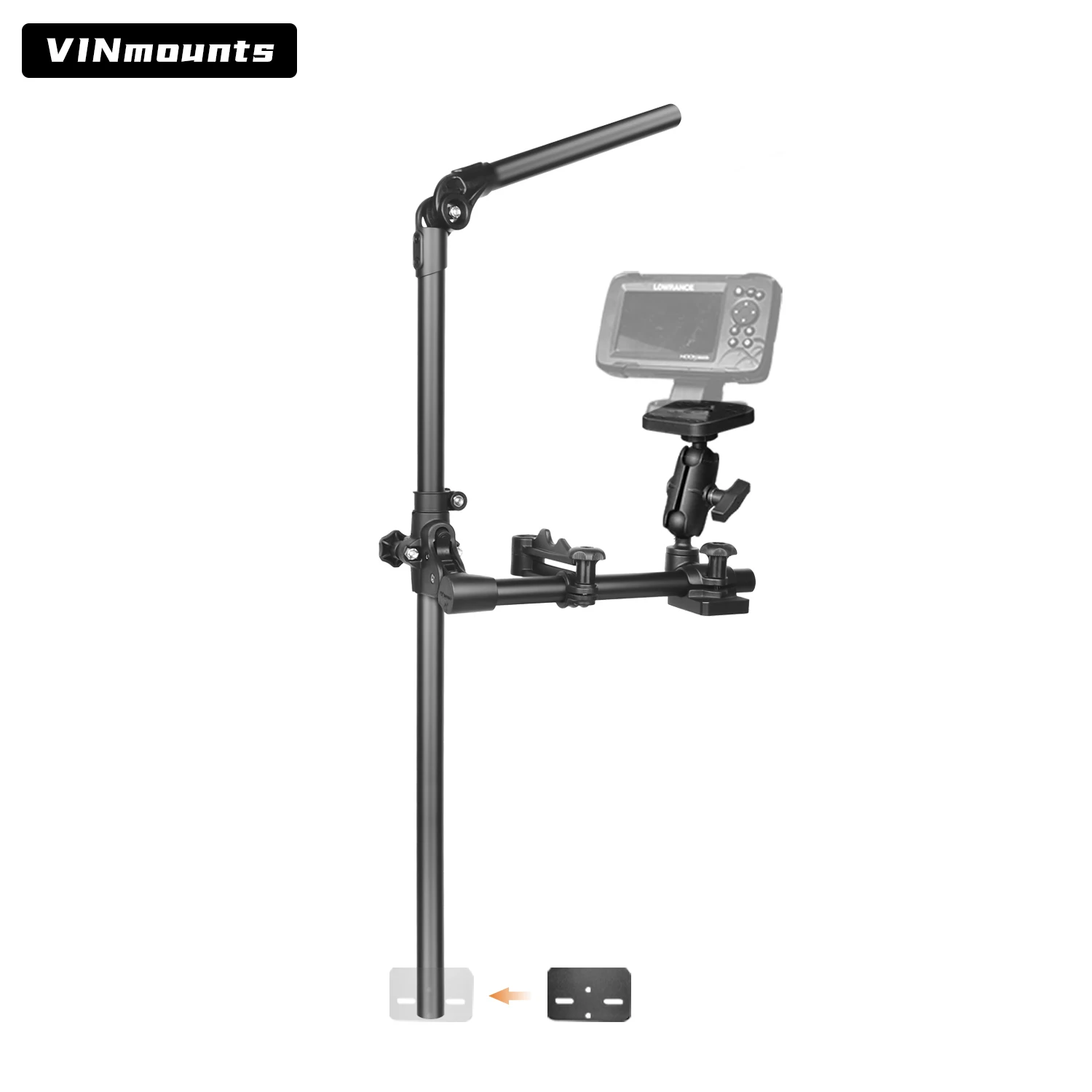 VINmounts kayak Livescope transducer rod mount, Live Scope rod and ...