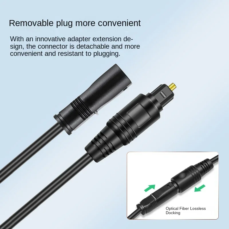 Audio-fiber-optic-extension-cable-SPDIF-square-mouth-male-to-female ...