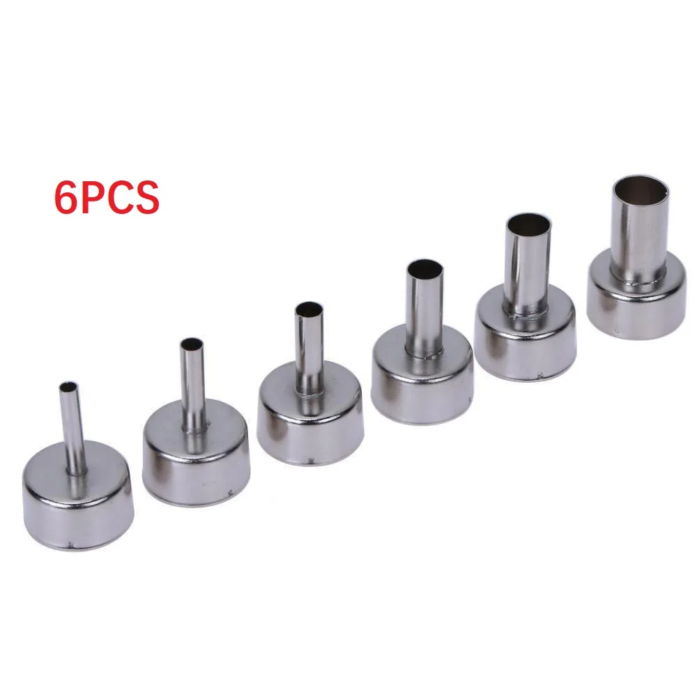 6pcs 22mm Universal Nozzles For 858D+ 8586 Soldering Welding Hot Air ...