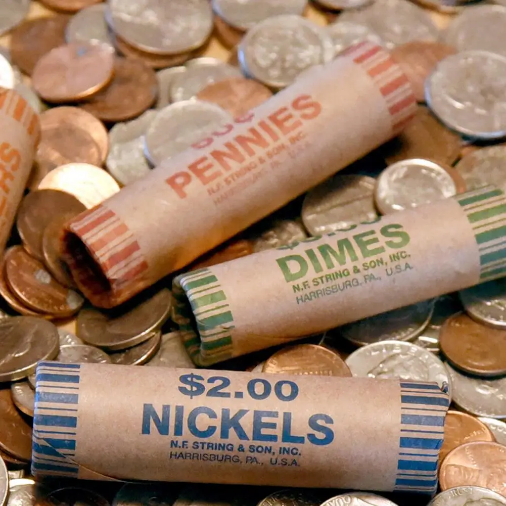 10-Pcs-Preformed-Coin-Wrappers-Assorted-Color-Coded-Rolls-Quarters ...