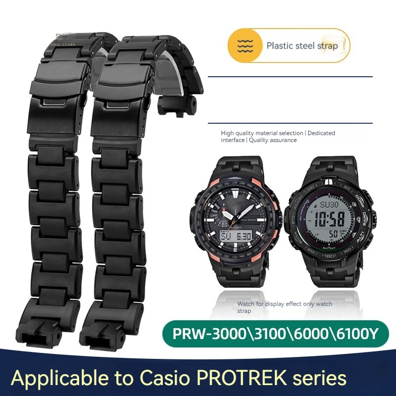For-casio-PROTREK-series-watch-strap-PRW-3000-3100-6000-6100Y-modified ...
