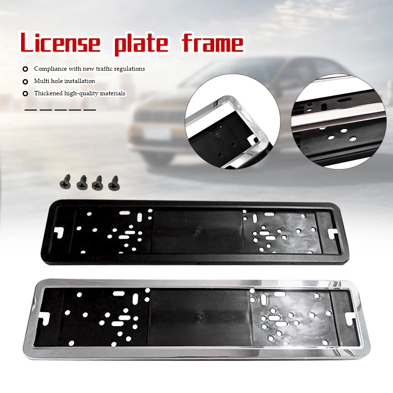 Stainless Steel Car License Plate Frame metal and Plastic frame Car ...