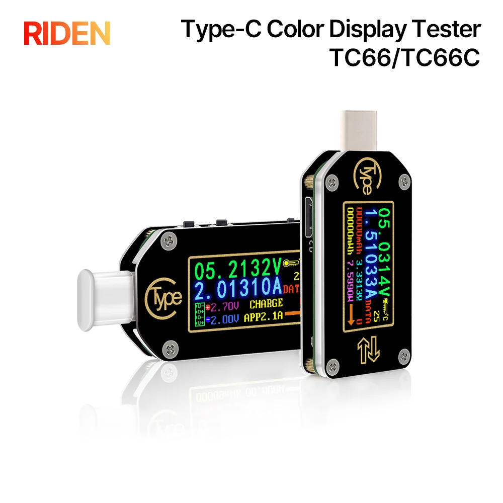 Riden Tc66/tc66c Type-c Pd Trigger Usb-c Voltmeter Ammeter Voltage 2 ...