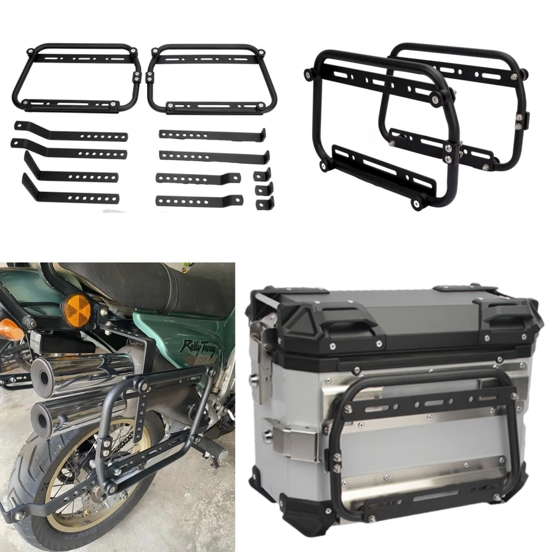 Universal-Motorcycle-Side-Box-Bracket-Luggage-Rack-Quick-Detachable ...