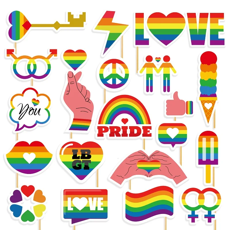 Rainbow-Festival-Photo-Props-Pride-Month-Theme-Party-Photo-Prop-Spooky ...