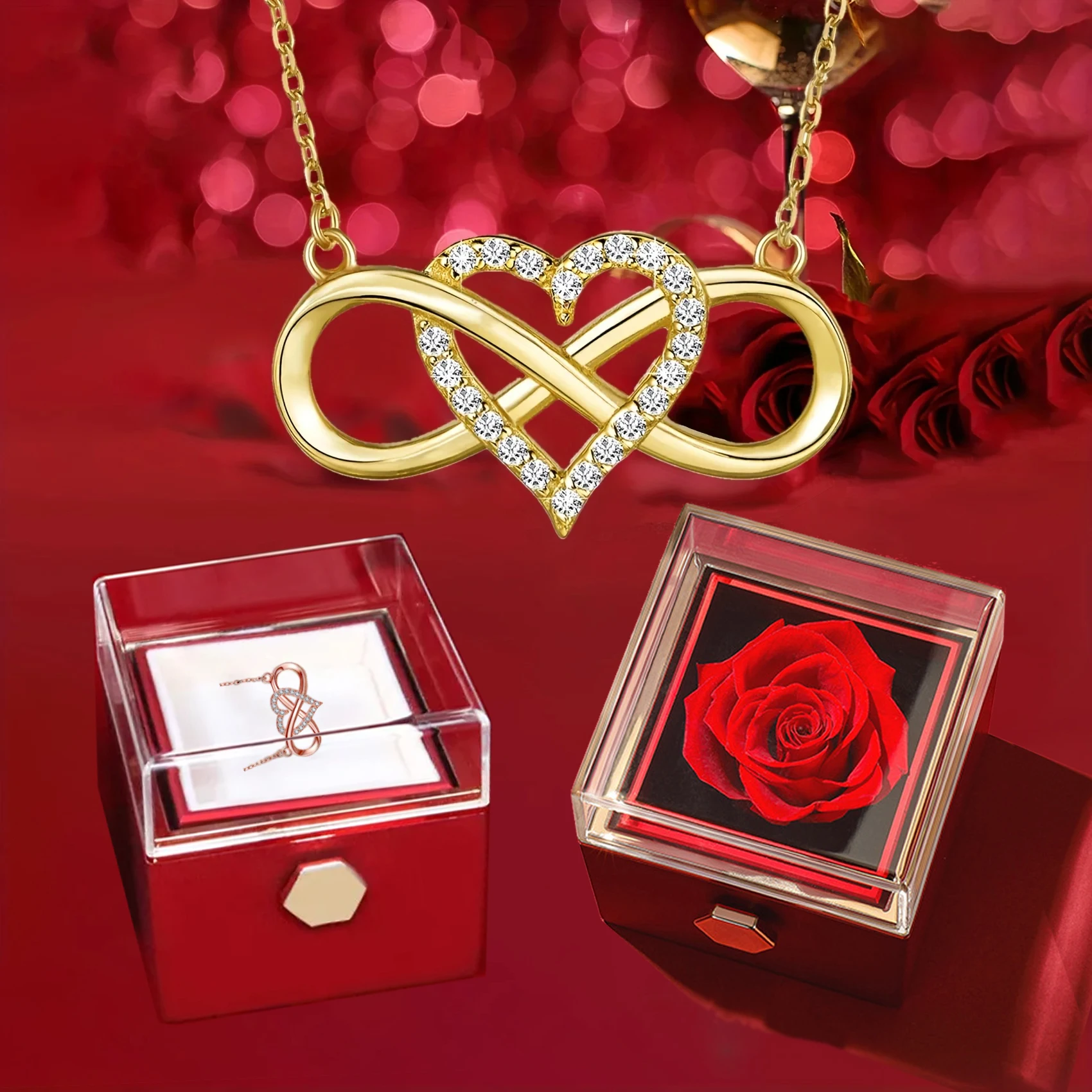 Eternal-Love-Necklace-With-360-Flip-Rose-Gift-Box-For-Women-GFirlfriend ...
