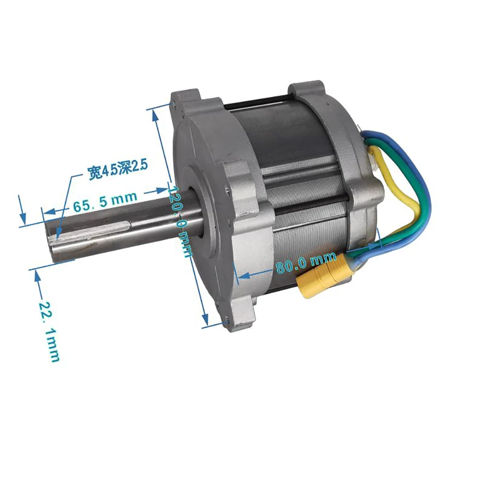 900W 2.75KG Electric Lawn Mower Motor DIY Wind Driven Generator 36V ...