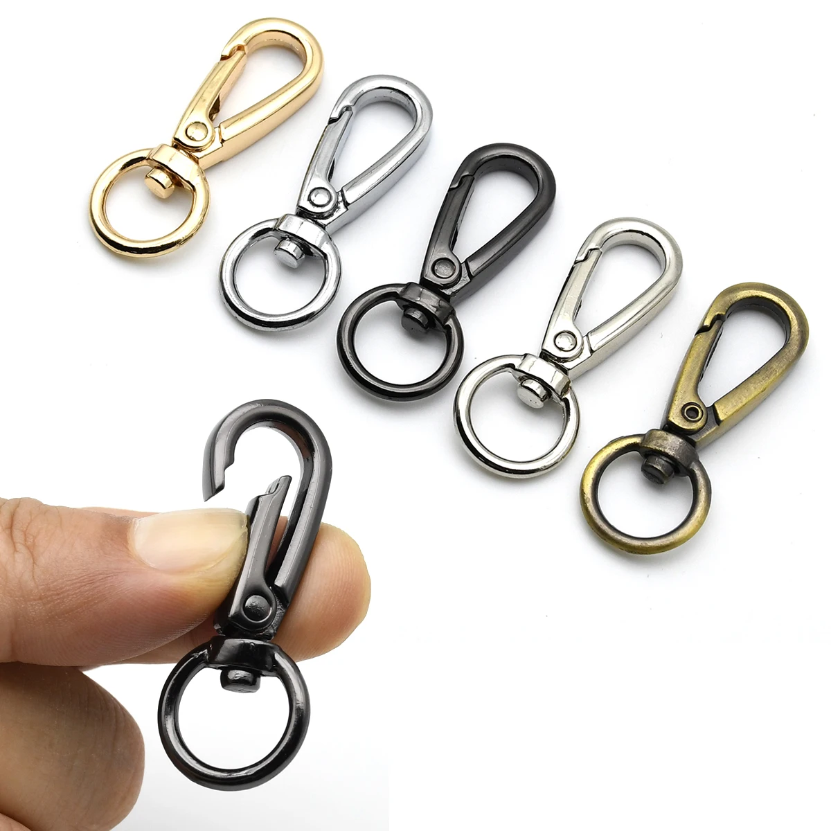 Swivel Lobster Clasp Snap Hook Metal Carabiner Trigger Clip Buckle ...