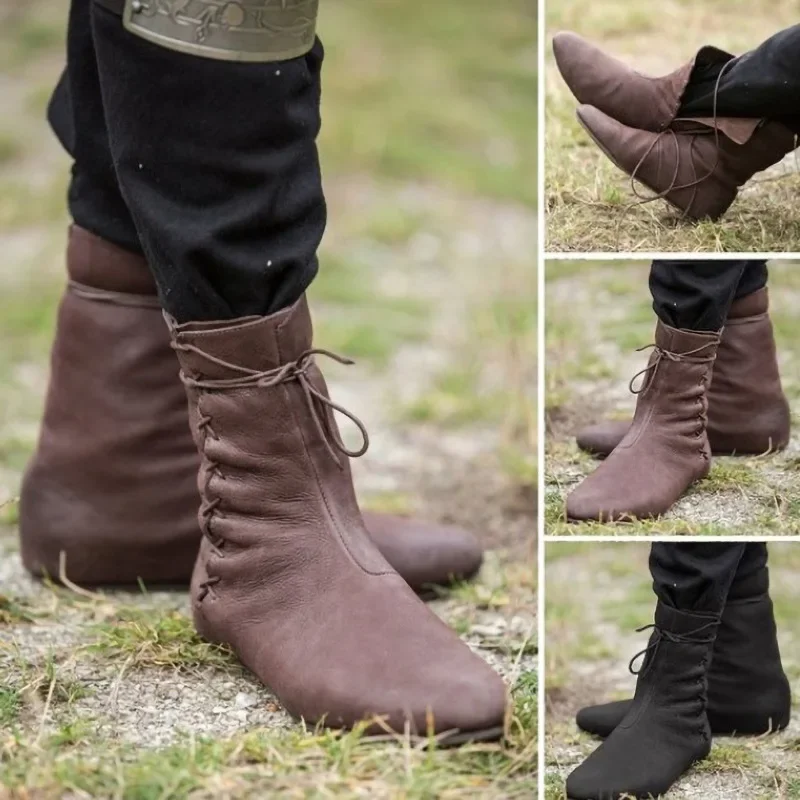 Medieval-Carnival-Men-Cosplay-Costumes-Knight-Hunter-Prince-Lace-Up ...