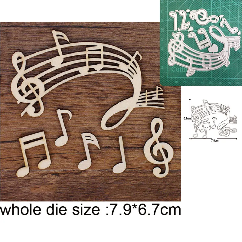 2021 New Cutting Dies Sheet Music Notes Metal Cutting Dies For DIY ...