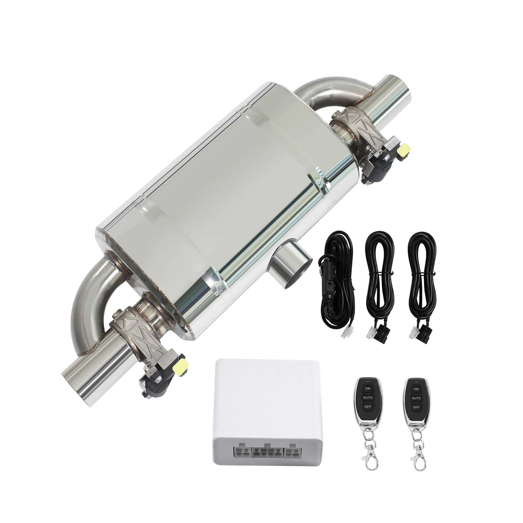 Universal-Valved-Muffler-Kit-Center-In-Dual-Out-Remote-Controller-Kit ...