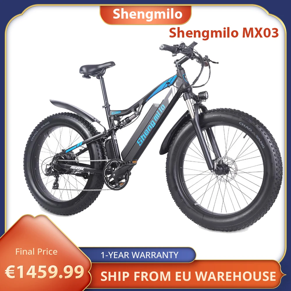 Shengmilo Mx03 Electric Bike 1000w 48v 17ah 26 Inch E-bike 40km/h Max ...